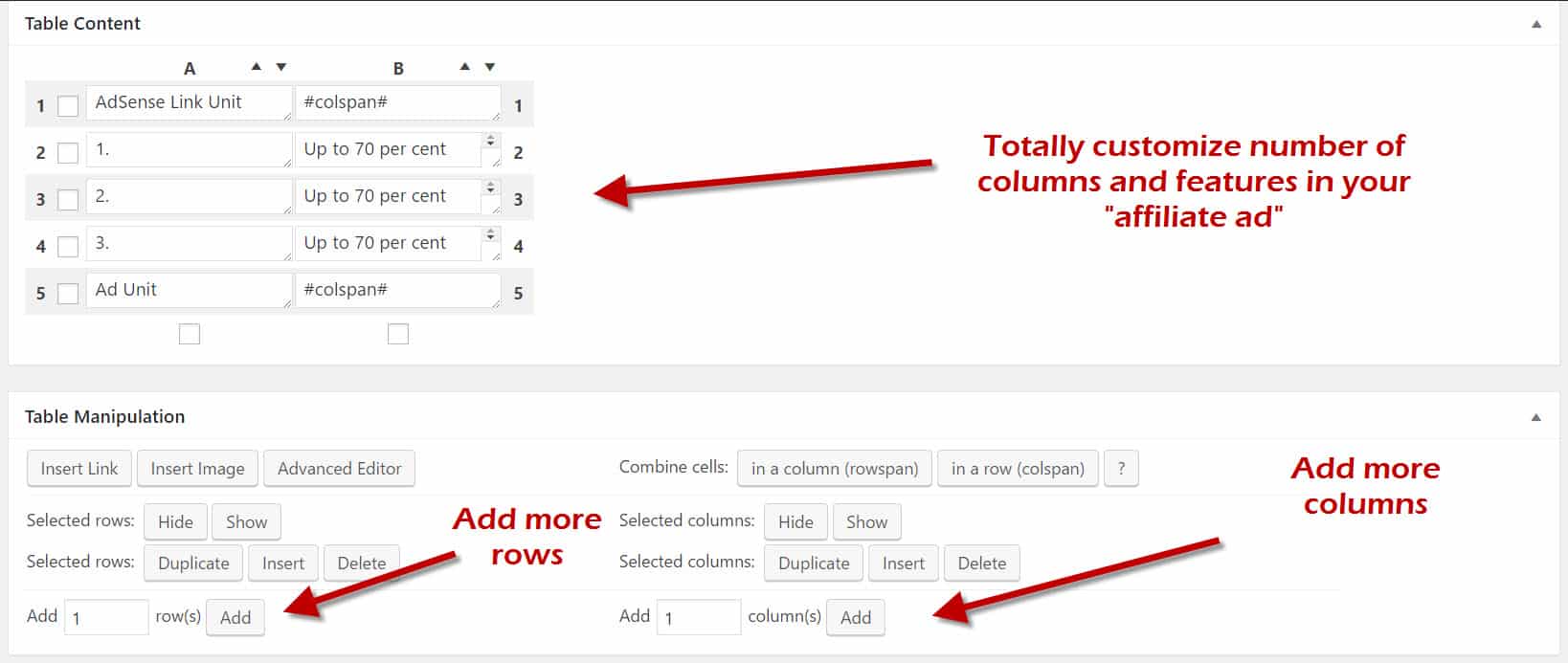 2 Tips for Using Tables for More Ad and Affiliate Revenue